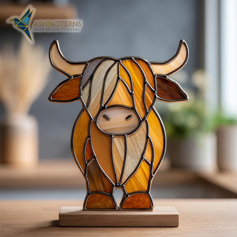 Cows Stain Glass - Etsy UK