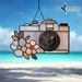Floral Camera Stained Glass Pattern, Camera Suncatcher Template, DIY ...
