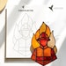 Firefighter Stained Glass Pattern, Fire Ma Suncatcher Template, DIY ...