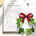 Mistletoe Branch Stained Glass Pattern, Mistletoe Wreath Suncatcher ...