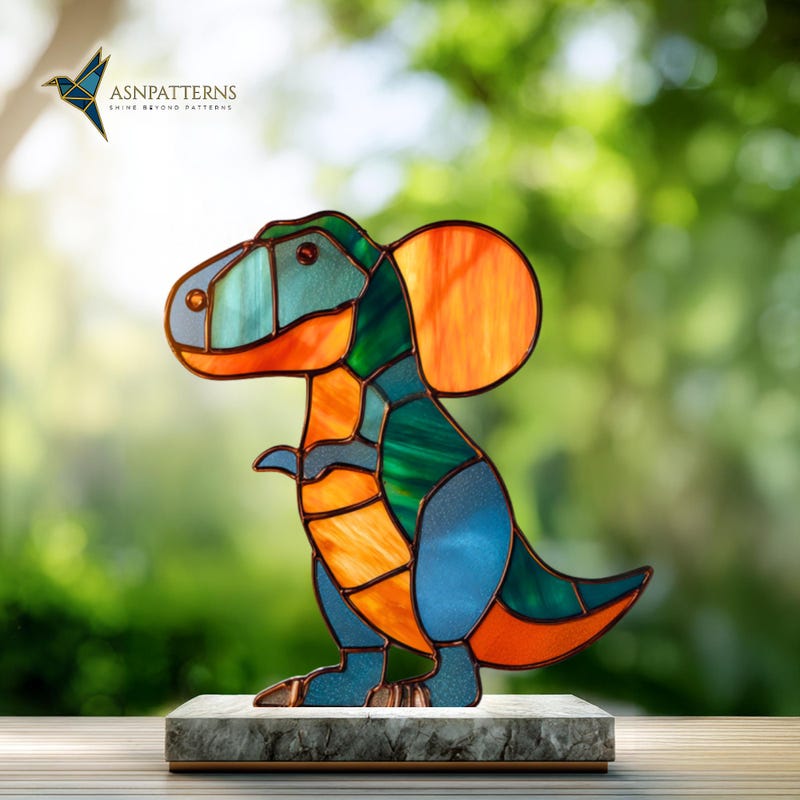 Stained Glass Dinosaur - Etsy