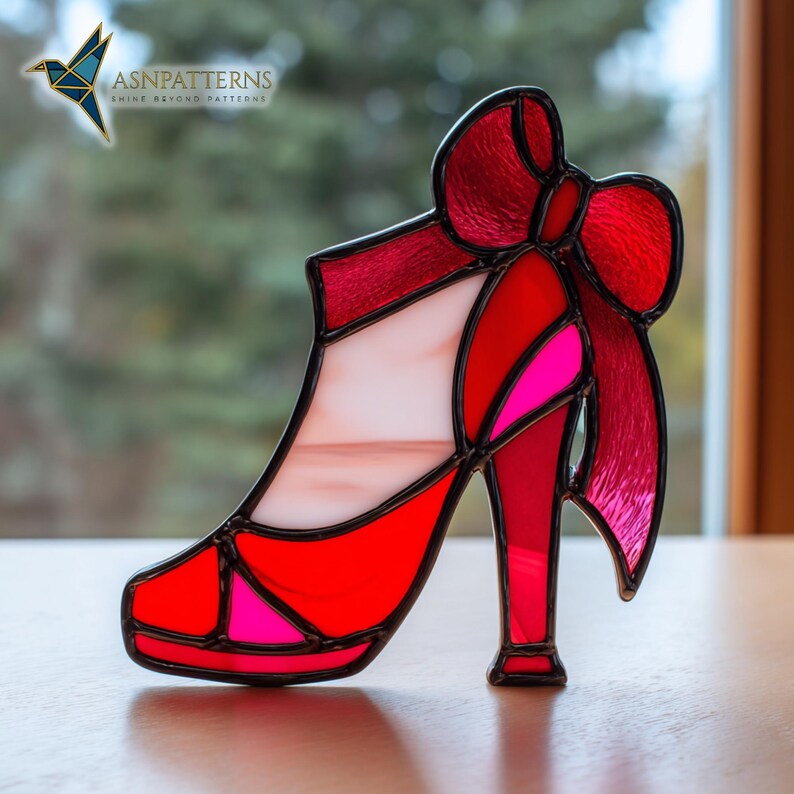 High Heels Stained Glass Pattern, High Heels Suncatcher, Stained Glass ...