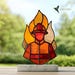 Firefighter Stained Glass Pattern, Fire Ma Suncatcher Template, DIY ...