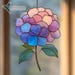 Hydrangea Stained Glass Pattern, Hydrangea Flowers Suncatcher, Stained ...