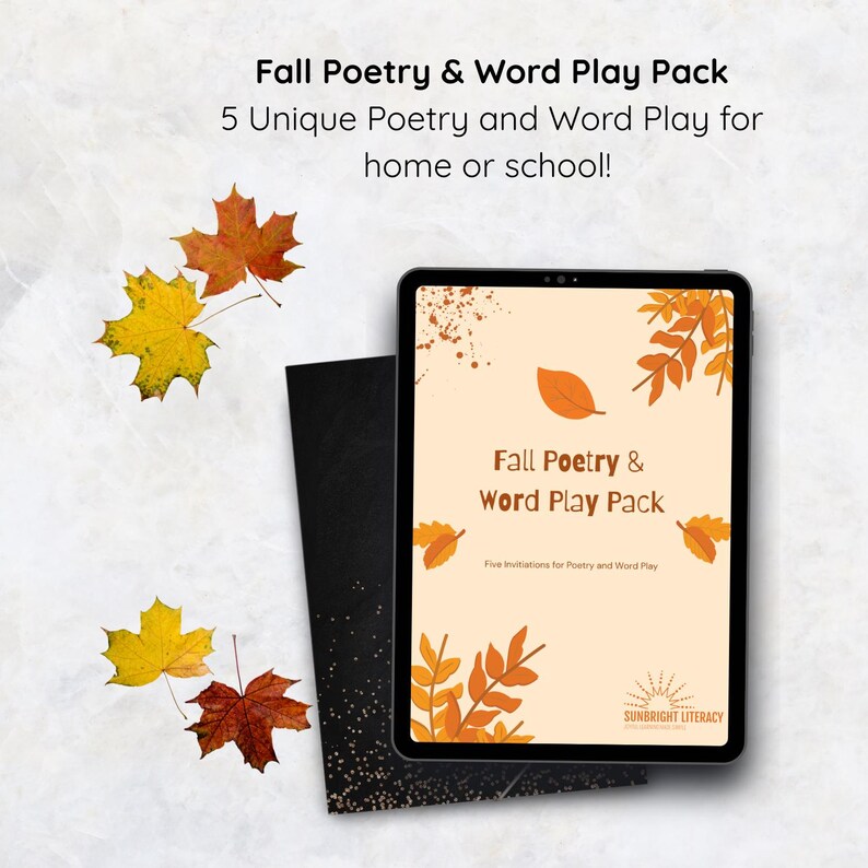 Fall Poetry Activities for Kids: Printable Literacy Pack (PDF Download ...