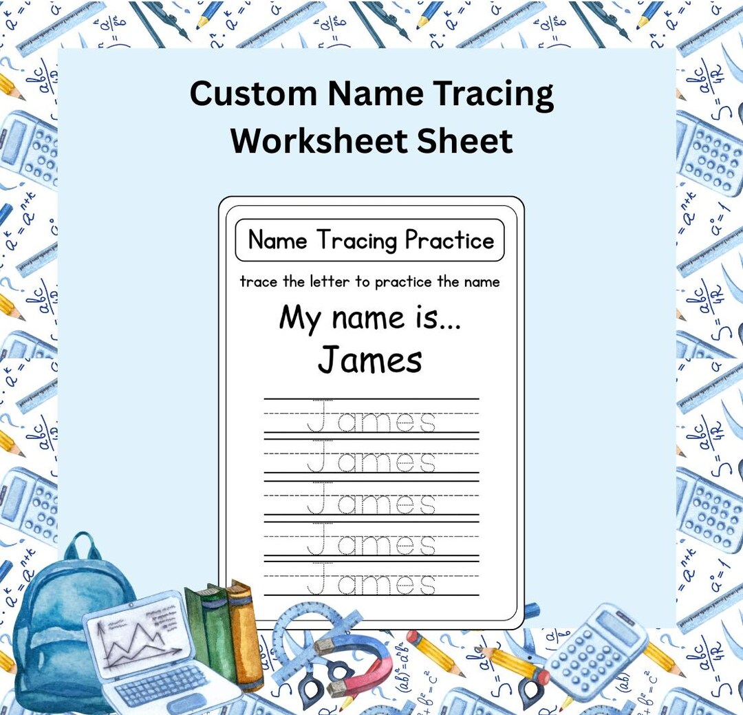 Custom Name Tracing Worksheet | Personalized Name Handwriting Practice ...