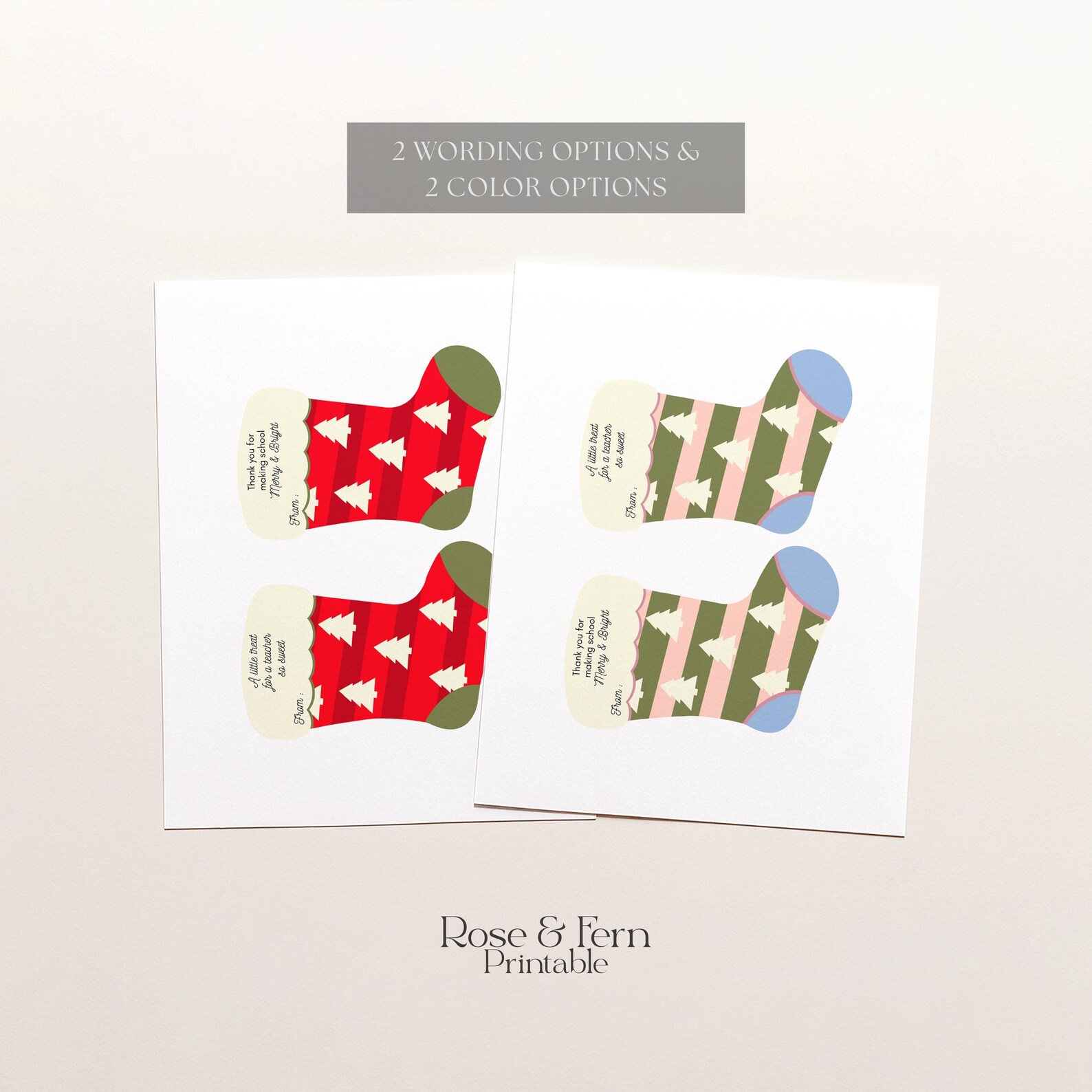 Christmas Stocking Gift Card Holder | Teacher Appreciation Gift ...
