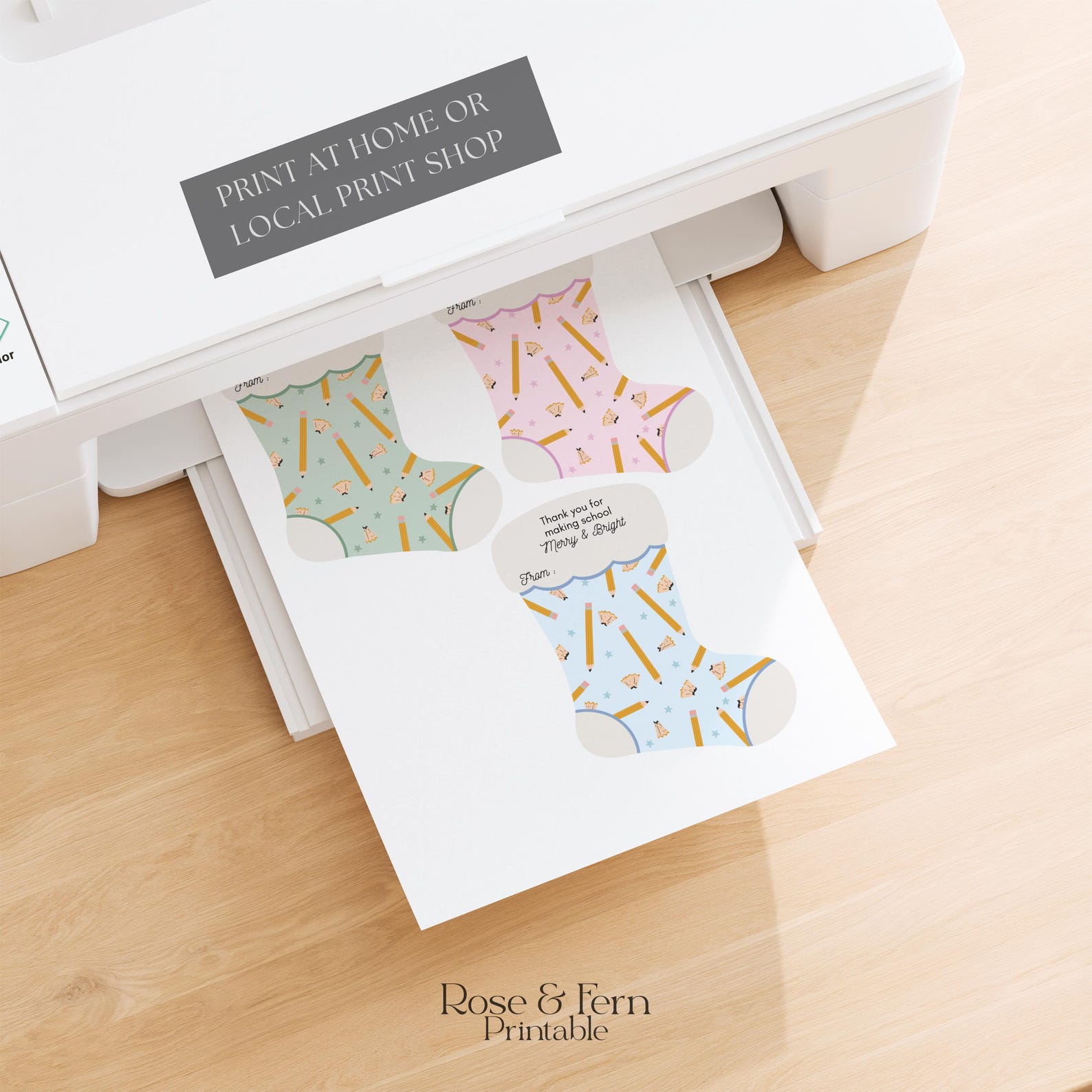 Christmas Stocking Gift Tag | Gift Card Holder | Teacher Appreciation ...