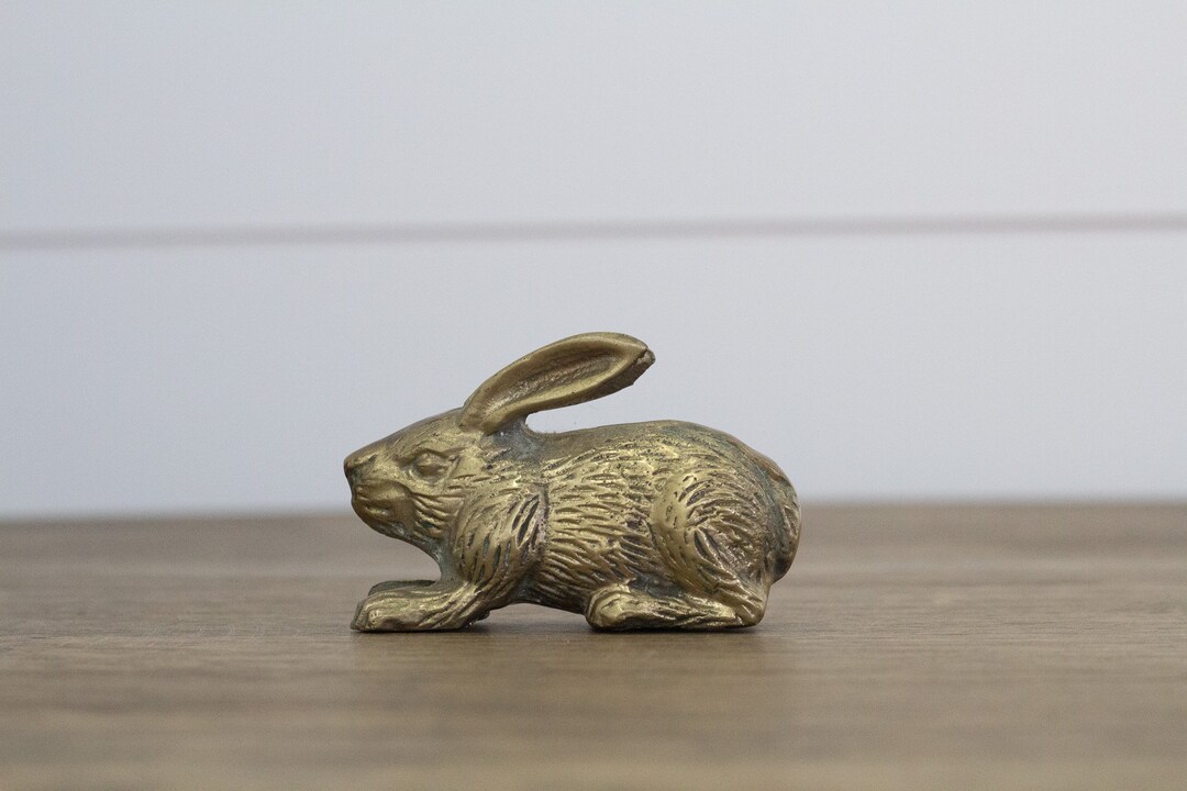 Vintage Brass Rabbit Figurine - Etsy