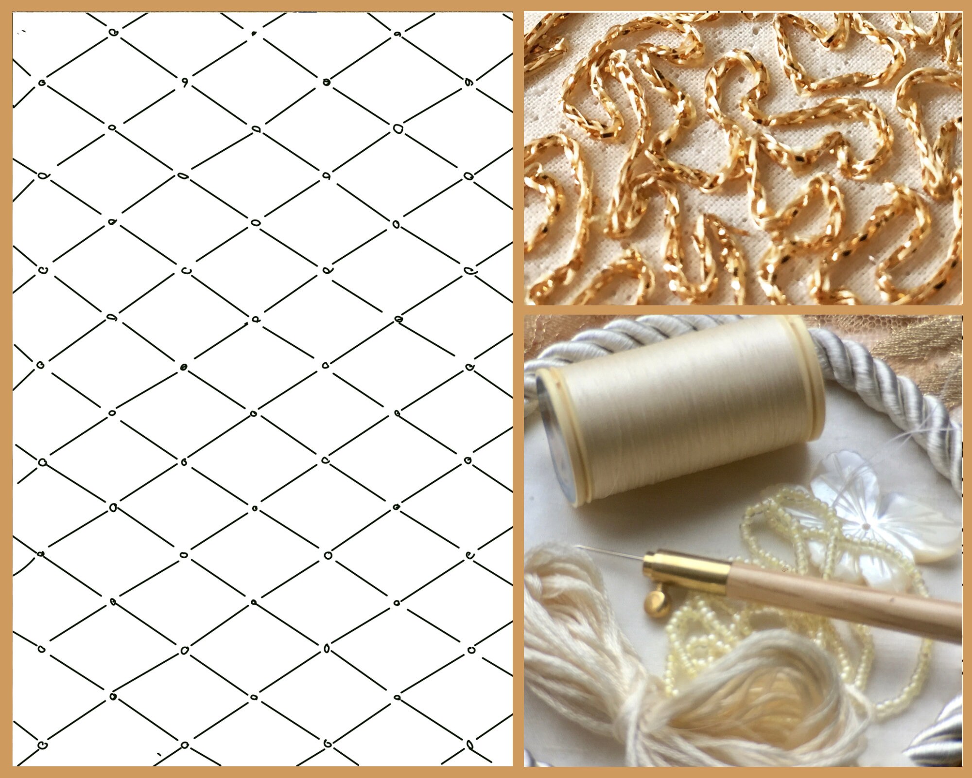 Grids for Tambour Embroidery, Digital Download, Template for Embroidery ...