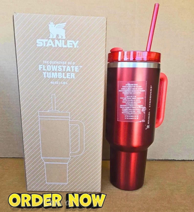 Stanley X Starbucks Holiday Red 40oz Tumbler Cup - 2025 Limited Edition ...