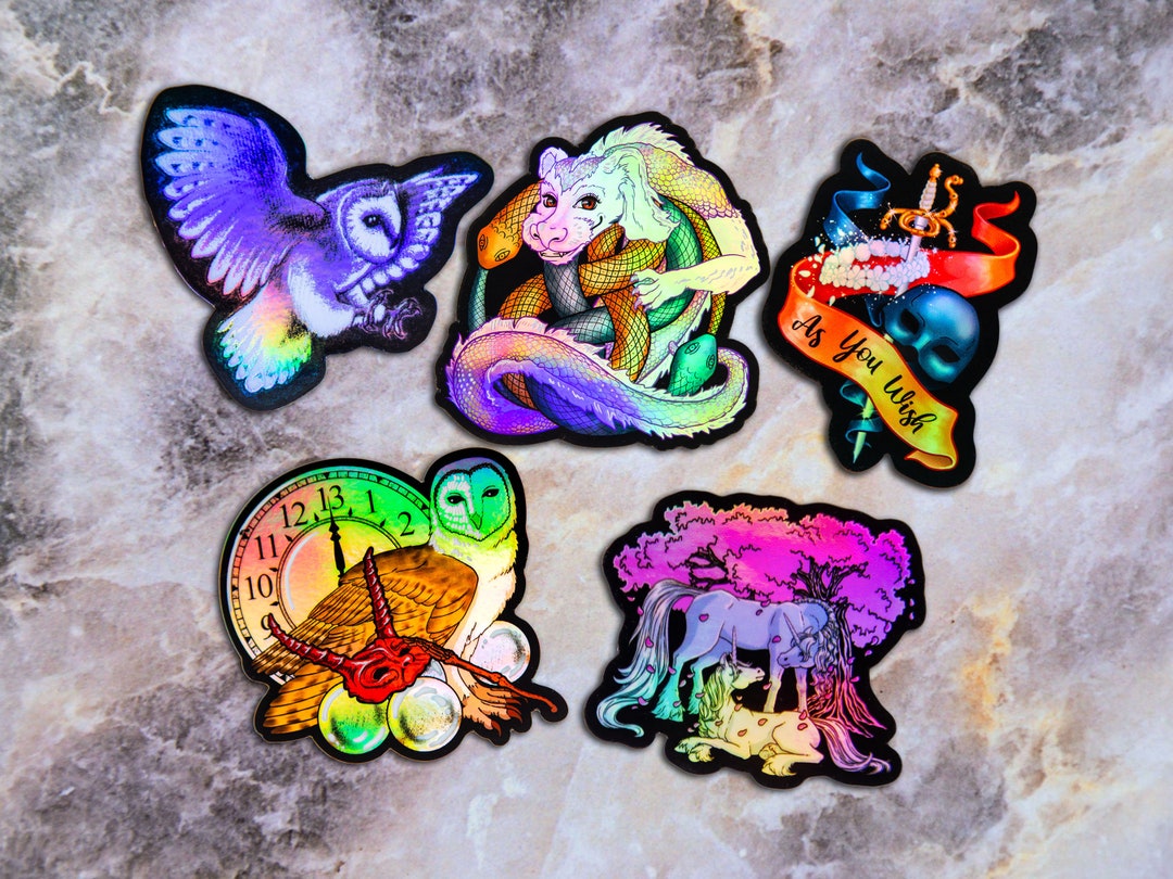 80s Fantasy Stickers Pack~ Labyrinth Sticker~ Neverending Story~ Falkor ...
