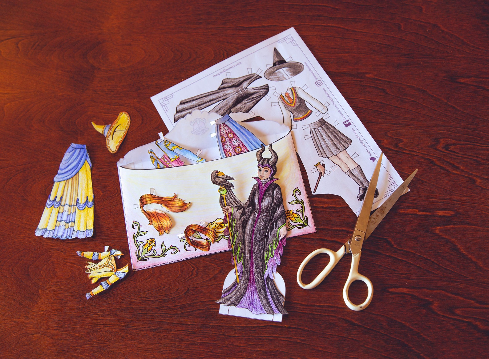 Paper Doll Coloring Pages~ Witches and Magic~ Downloadable Doll PDF ...