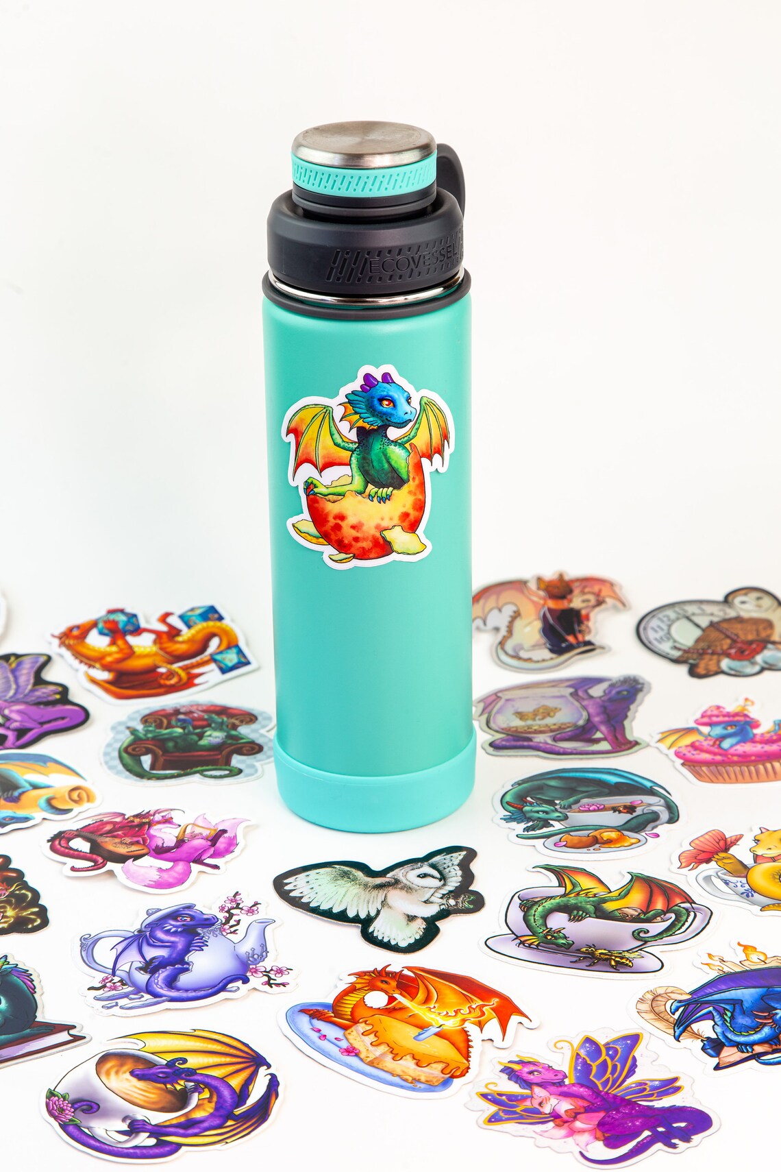 Dragon Sticker~ Hatching Dragon~ Rainbow ~dragon Egg~ Vinyl Planner ...