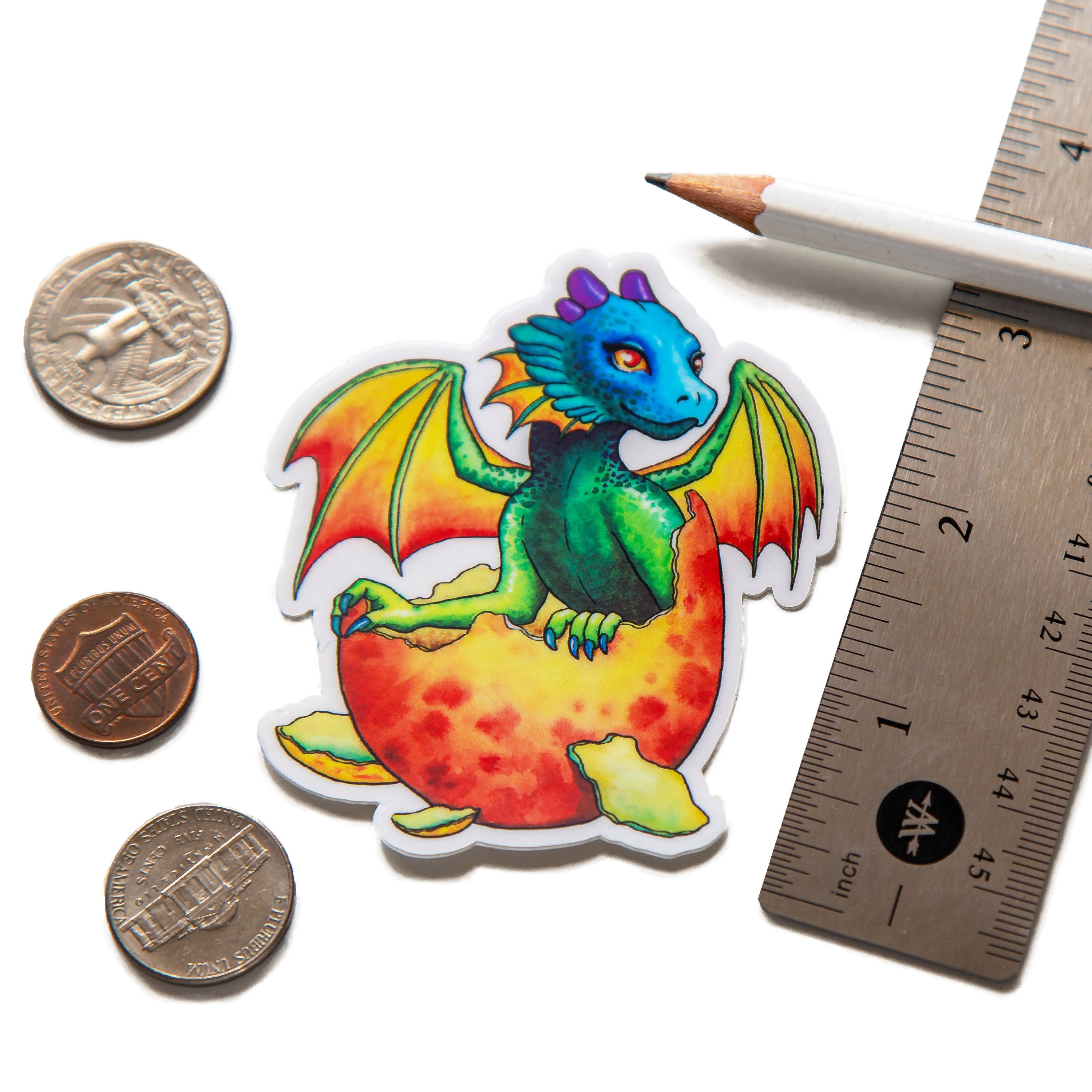 Dragon Sticker~ Hatching Dragon~ Rainbow ~dragon Egg~ Vinyl Planner ...