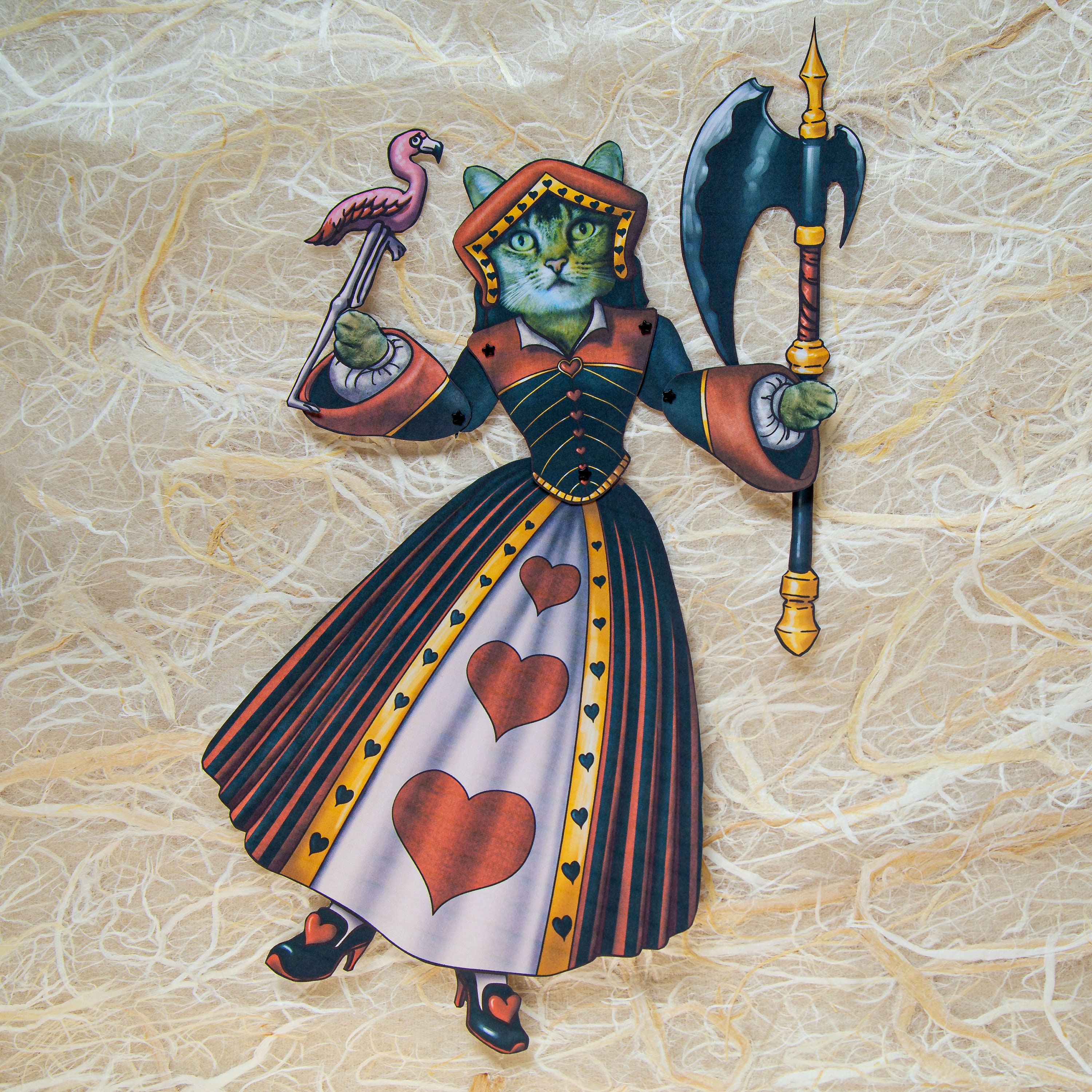 Queen of Hearts Paper Doll~ Printable Doll PDF~ DIY Puppet Doll~ Puppet ...
