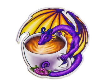 Purple Dragon Sticker - Etsy