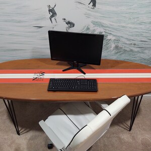 Surfboard Desk Stain and Stripes - Etsy