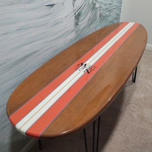 Surfboard Desk Stain and Stripes - Etsy