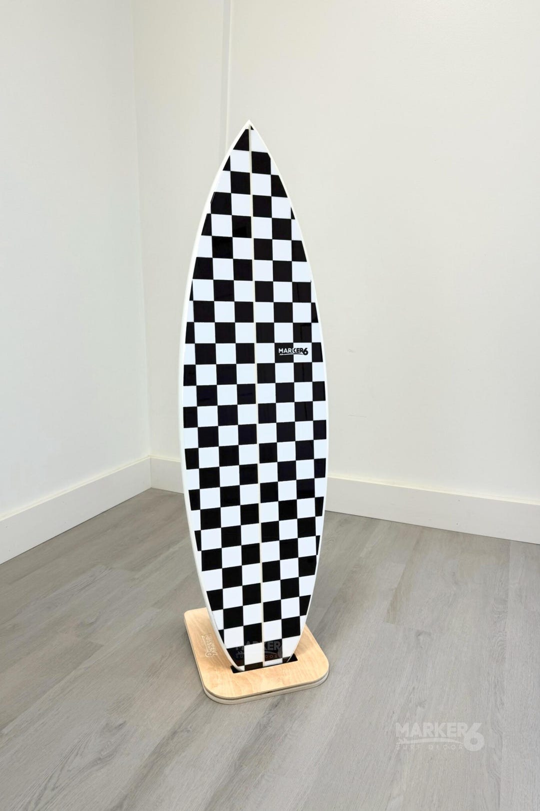 Checkerboard Surfboard Wall Art - Etsy
