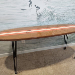Surfboard Desk Stain and Stripes - Etsy