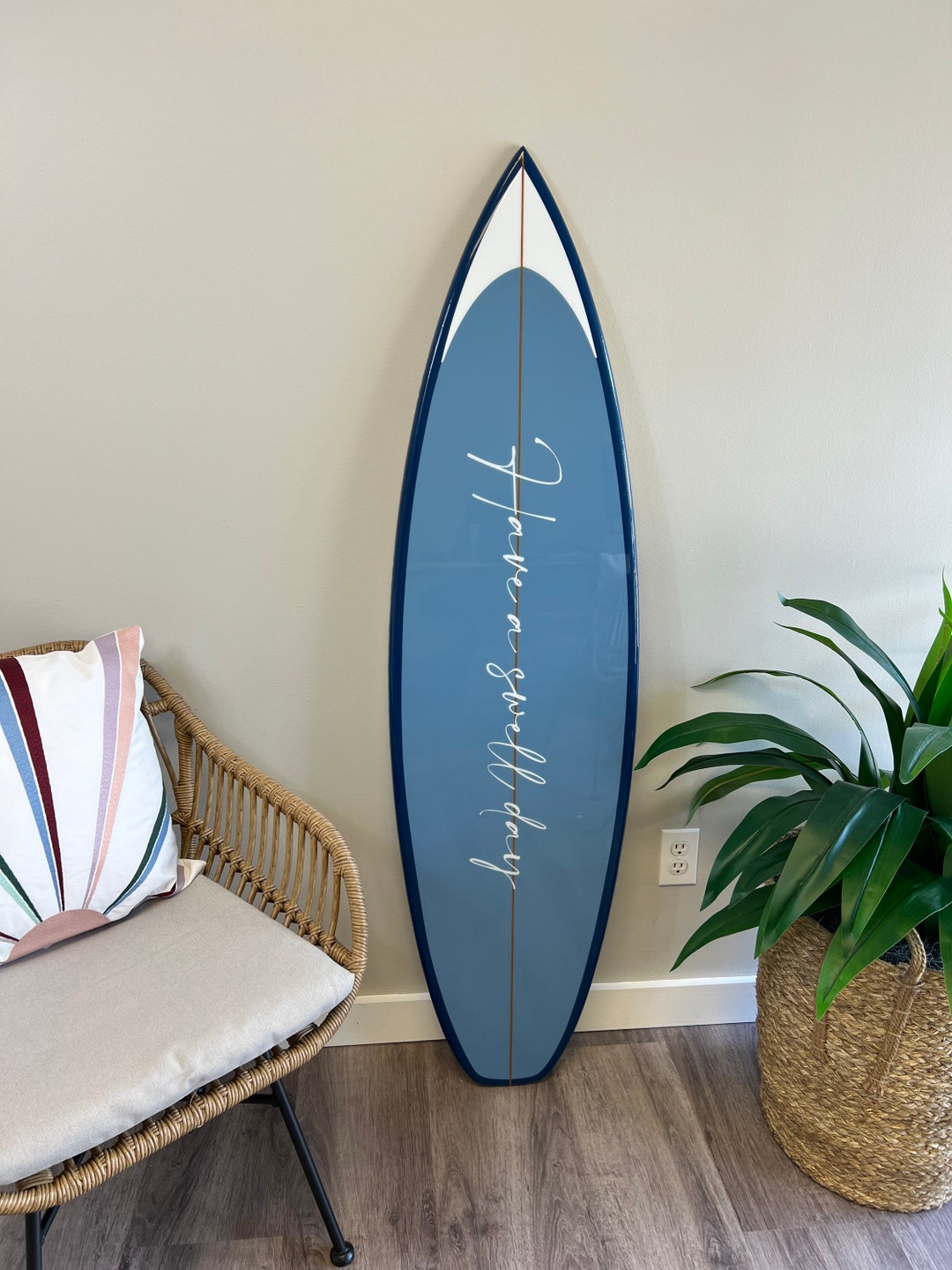The Swell Day Surfboard Wall Art - Etsy