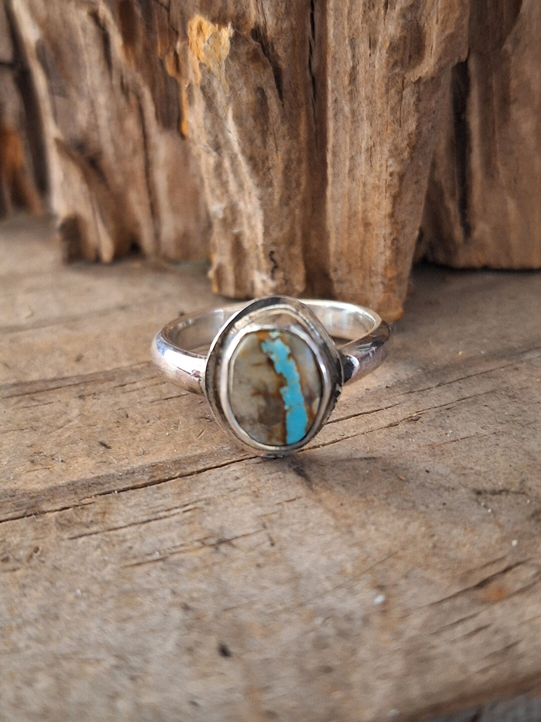 Tiny Royston Ribbon Turquoise Ring - Etsy