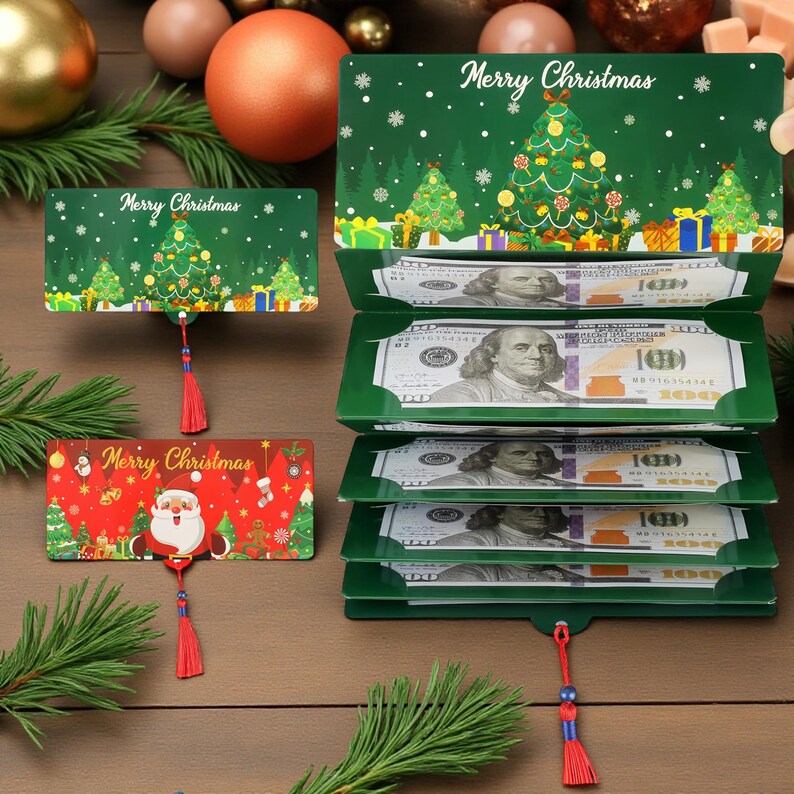 Christmas Money Holder Ornament, 10-slot Gift Card Holder - Etsy