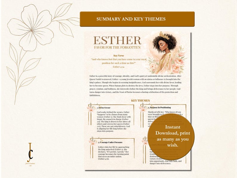 Esther Bible Study Printable | Women of the Bible Simplified ...