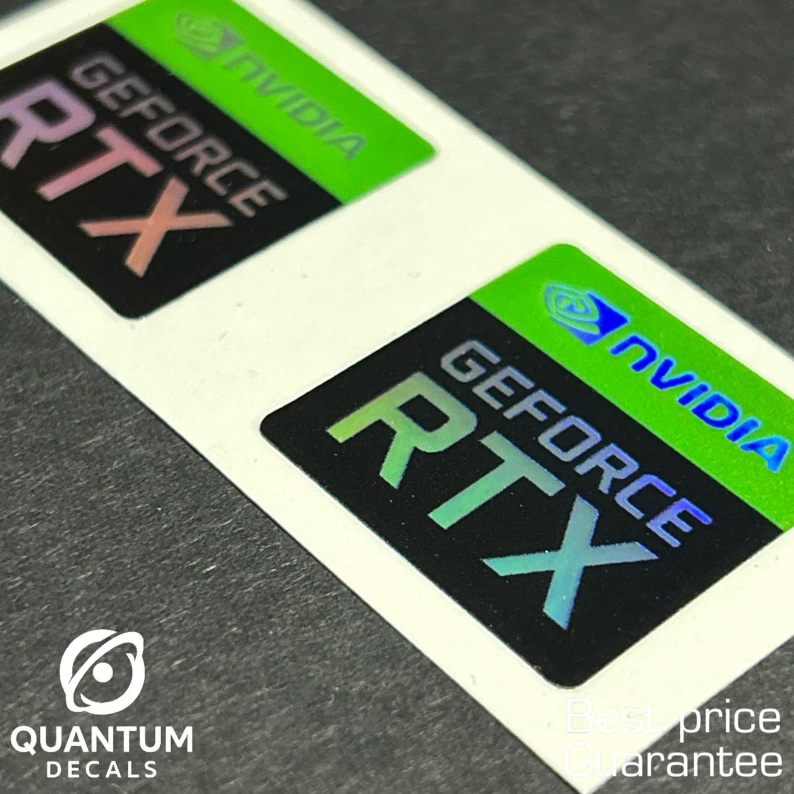 2x Nvidia Geforce RTX Holographic Sticker / for Desktop Laptop Custom ...