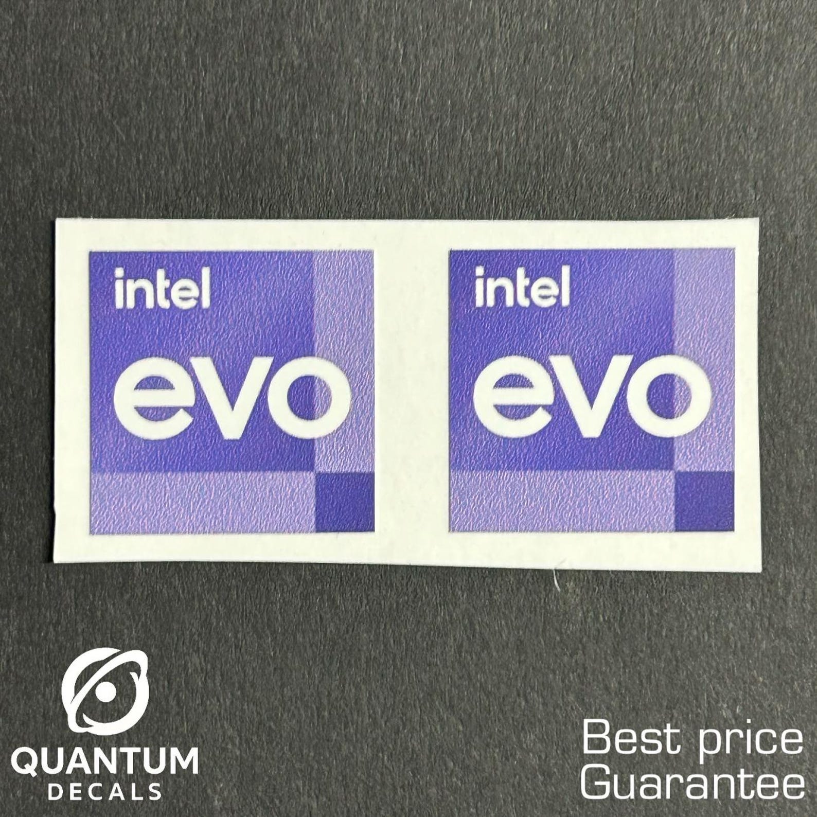 2x Intel EVO Sticker / for Desktop Laptop Custom Sticker Label 1" X 1 ...