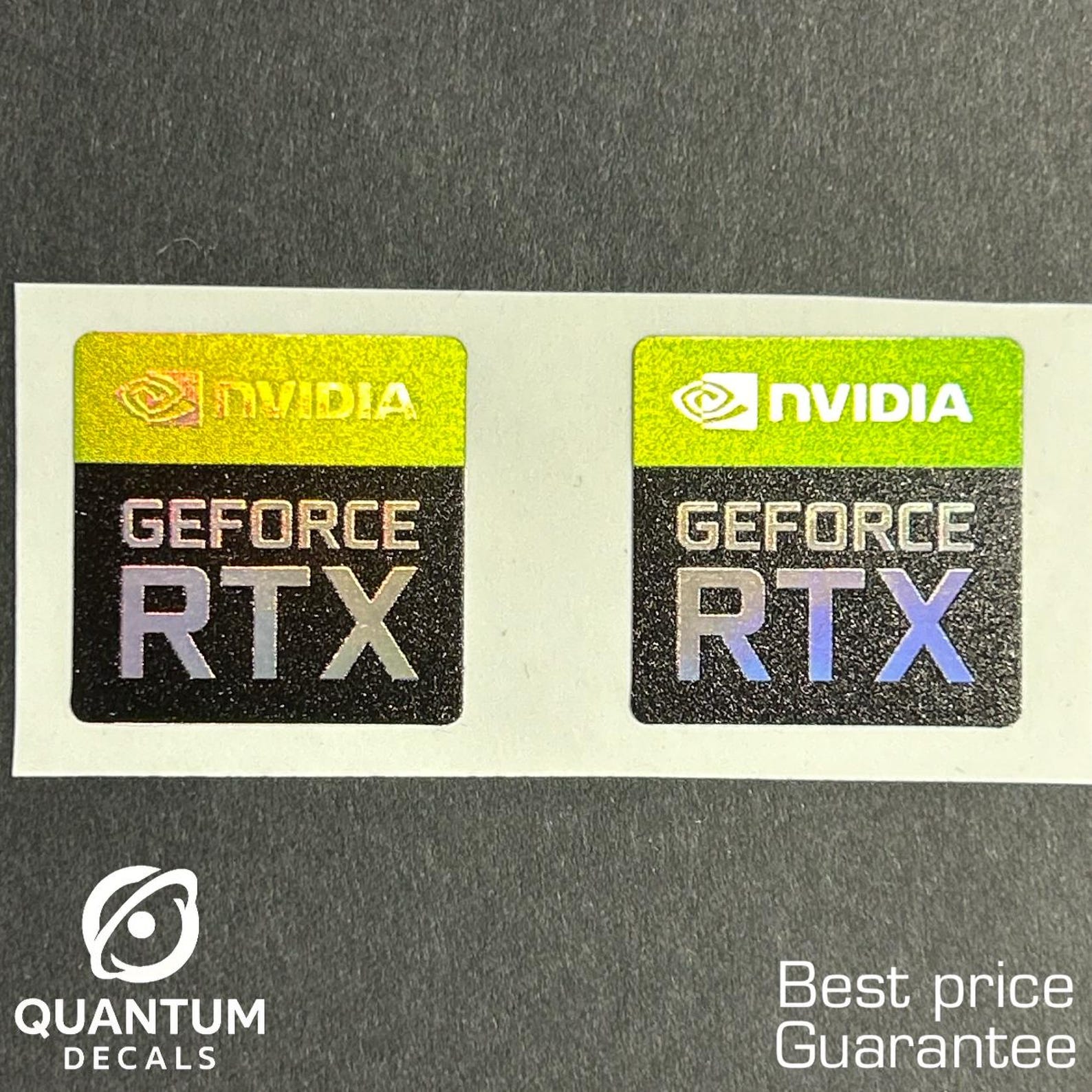 2x Nvidia Geforce RTX Holographic Sticker / for Desktop Laptop Custom ...