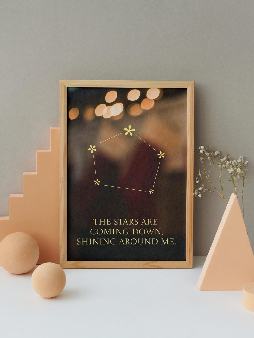 Shining Around | Star Constellation Wall Art | Minimal Printable Poster ...