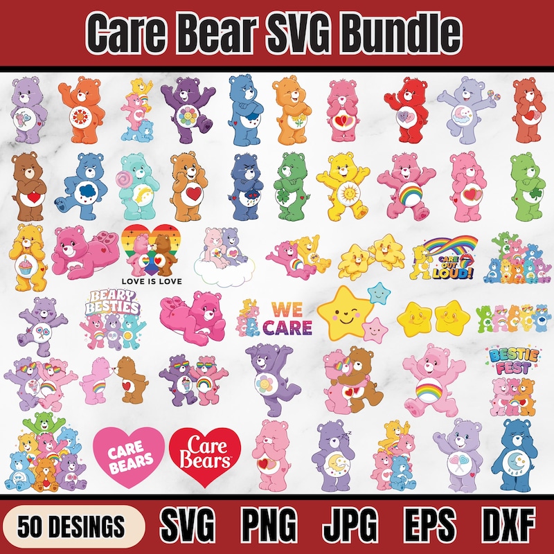 Bear With Rainbow Clipart Etsy Uk