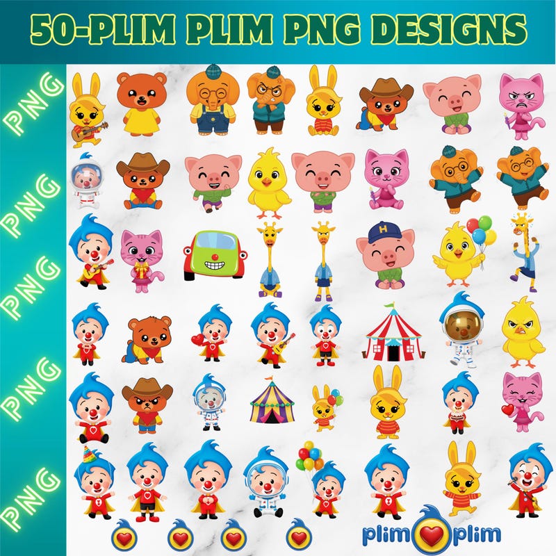 Plim Plim Characters Png - Etsy