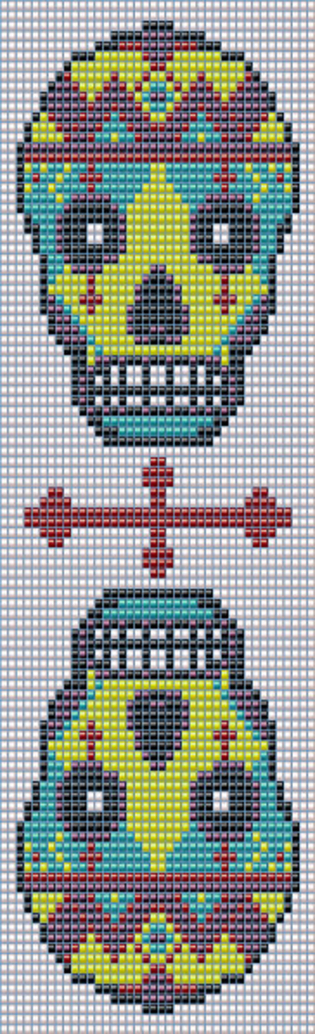 Sugar Skulls Bracelet Pattern Bright or Pastel Bead Loom - Etsy