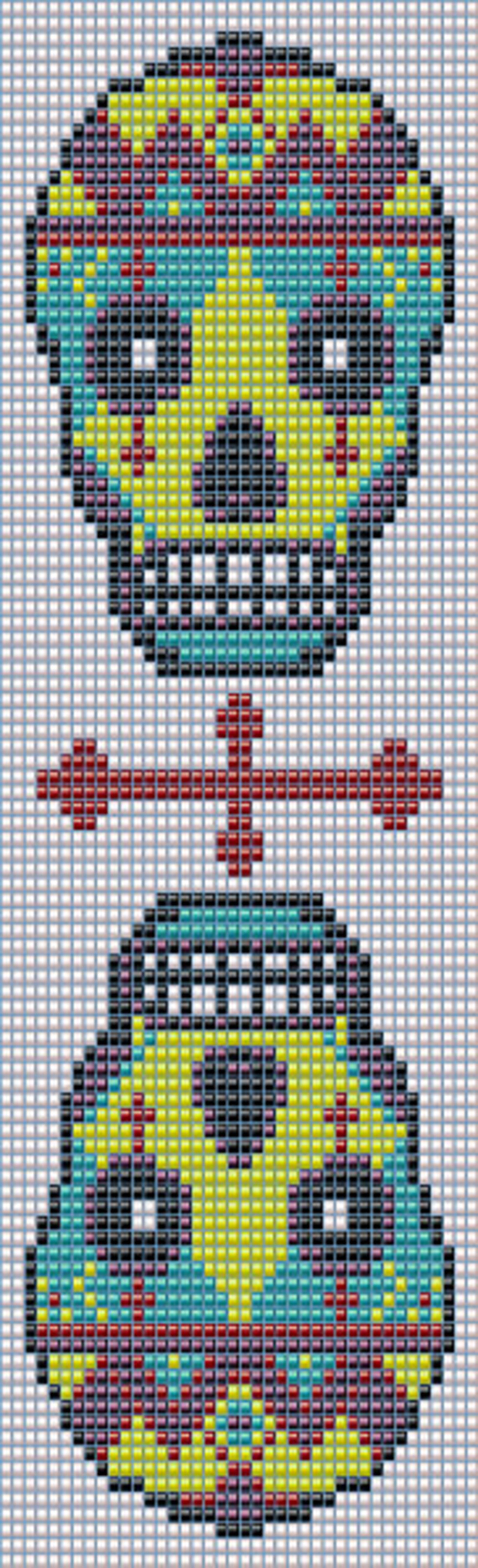 Sugar Skulls Bracelet Pattern Bright or Pastel Bead Loom - Etsy