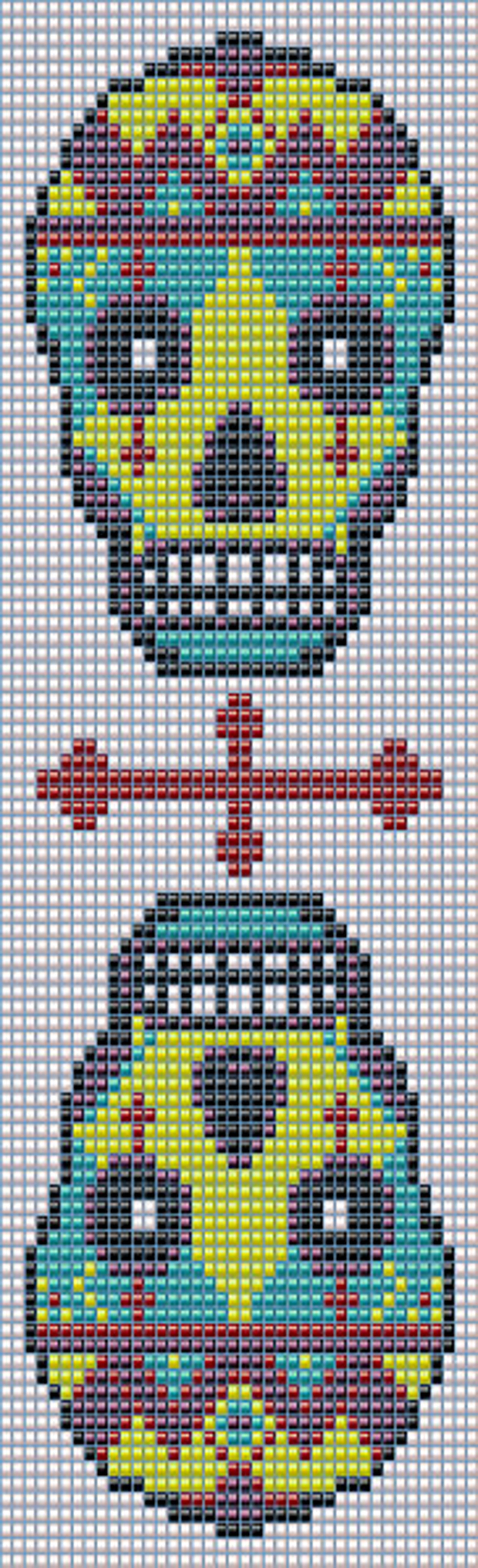 Sugar Skulls Bracelet Pattern Bright or Pastel Bead Loom - Etsy