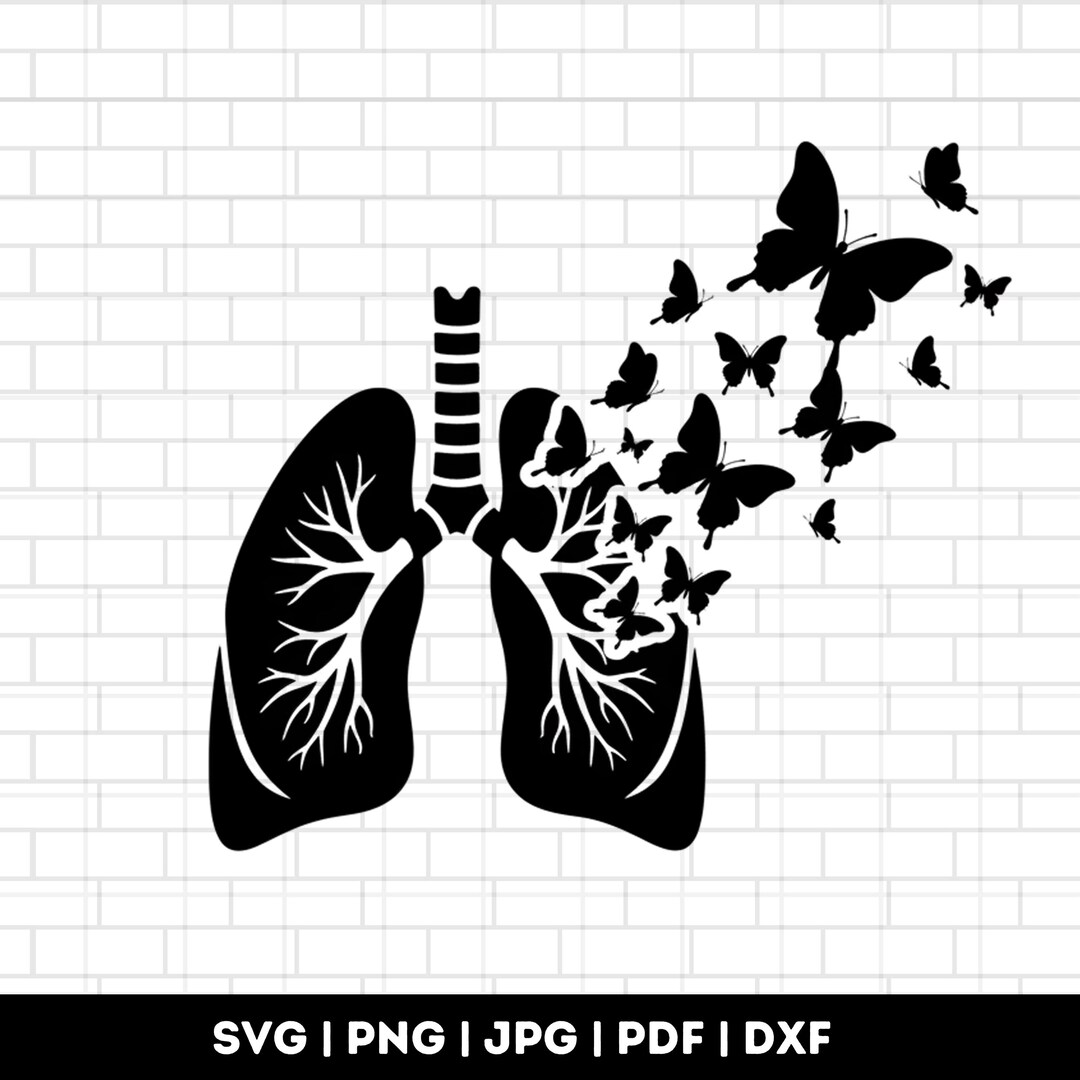 Butterfly Lungs SVG, Respiratory Therapist, Medical Design (digital ...