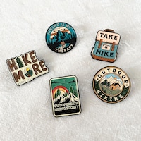 Hiking Enamel Pin - Etsy