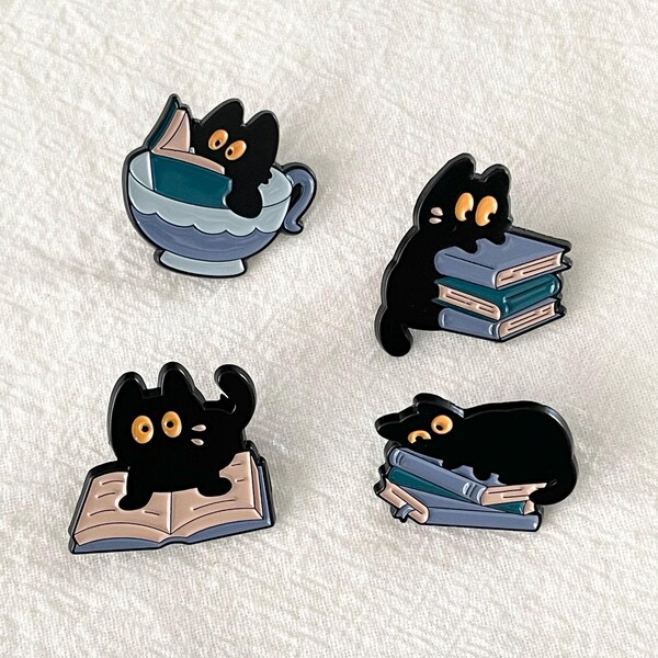 Book Enamel Pins - Etsy