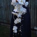 Cascading Bridal Bouquet: Pink, White, Gold Lilies, Bling Teardrop ...