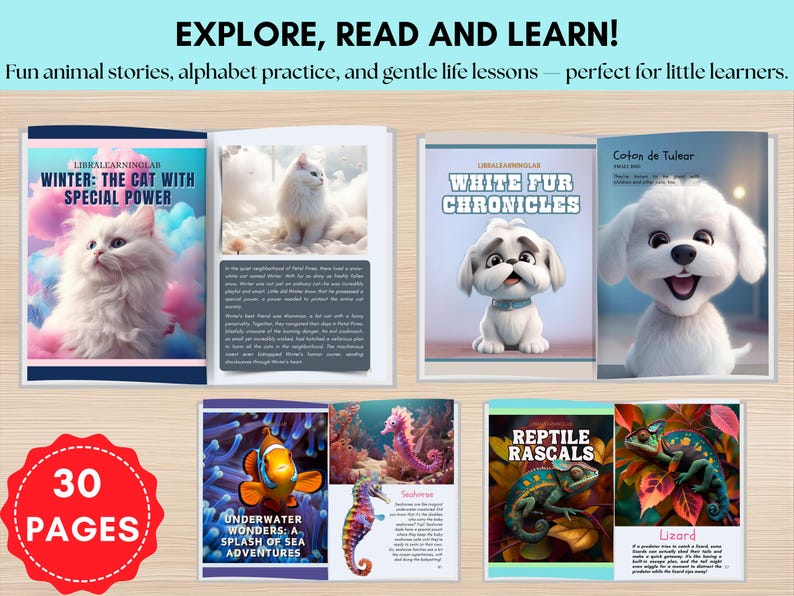 Children's Storybook: Animal Kingdom Storybook – Interactive Flipping ...