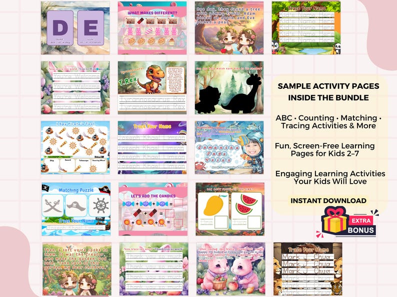 Mega Busy Book Printable Bundle, 550+ Pages Toddler Learning Binder ...