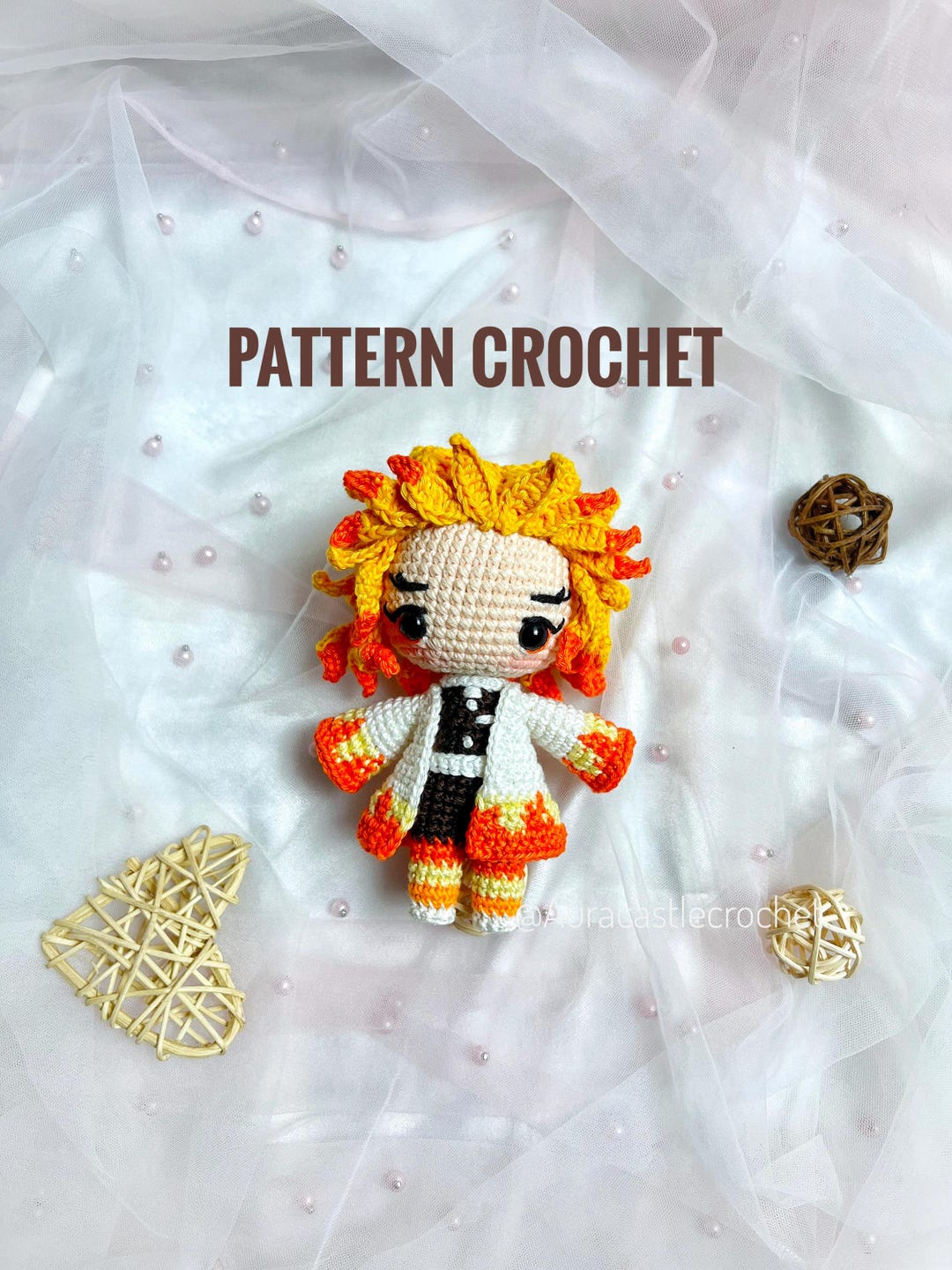Flame Warrior Inspired Crochet Pattern PDF | Fantasy Amigurumi Doll ...
