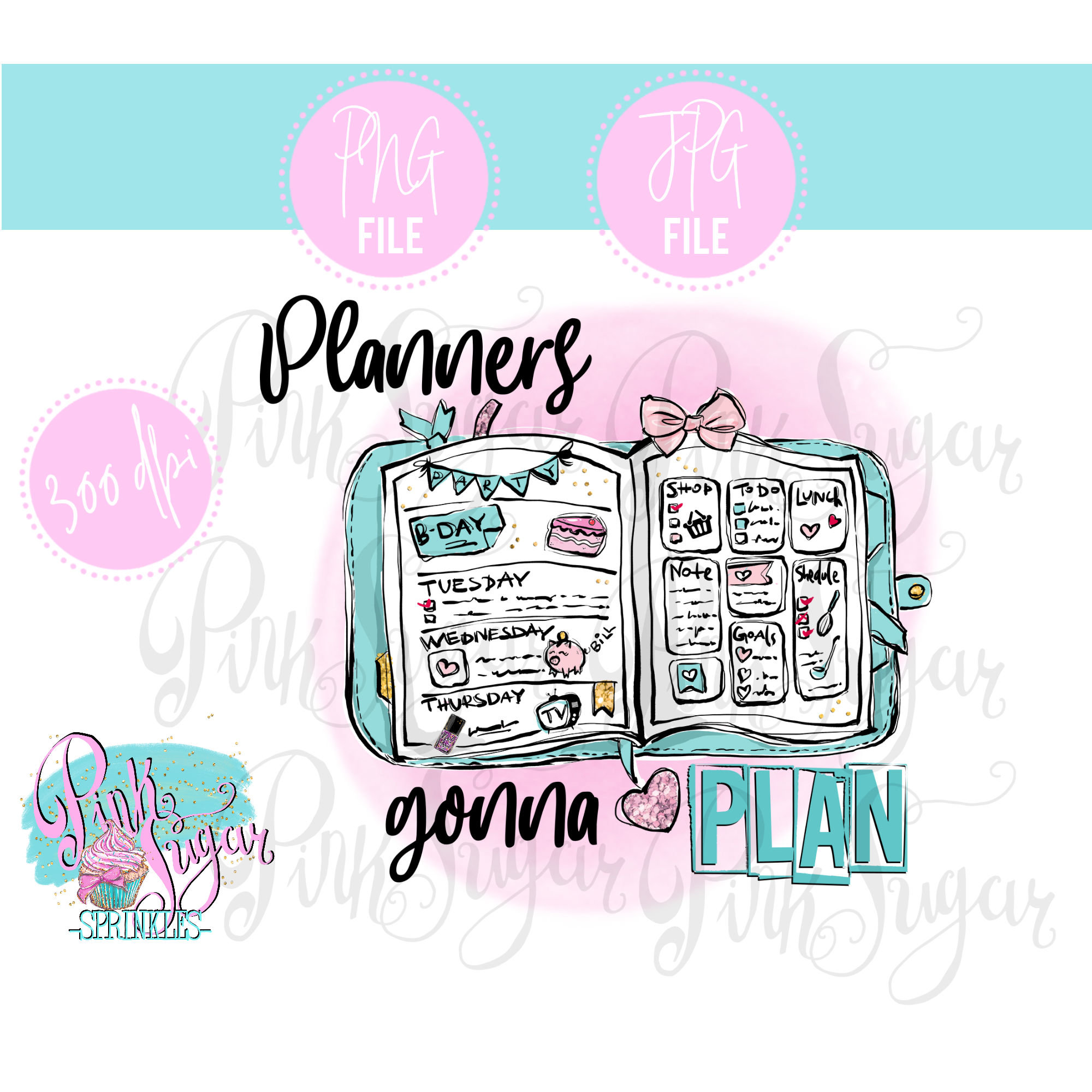 Planner Gonna Plan | Instant Download | PNG & JPG | Press Image ...