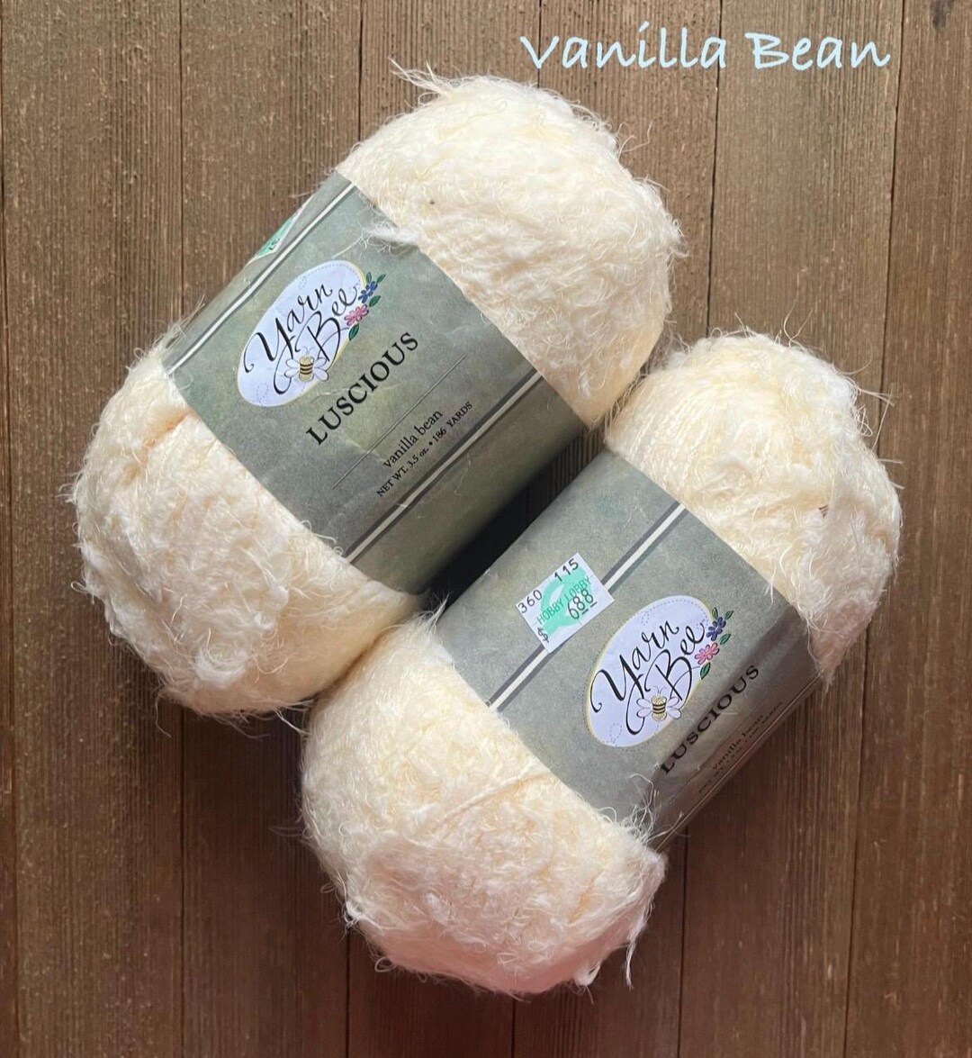 Yarn Bee Luscious, Vanilla Bean, 100% Nylon, Discontinued Yarn, Ready ...
