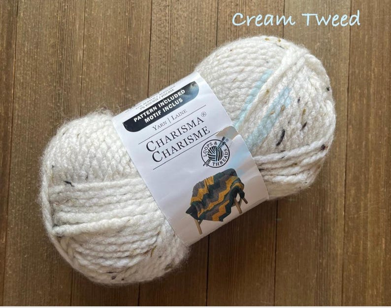 Loops and Threads Charisma Cream Tweed, 3 Oz. Bulky Weight, Ready to ...