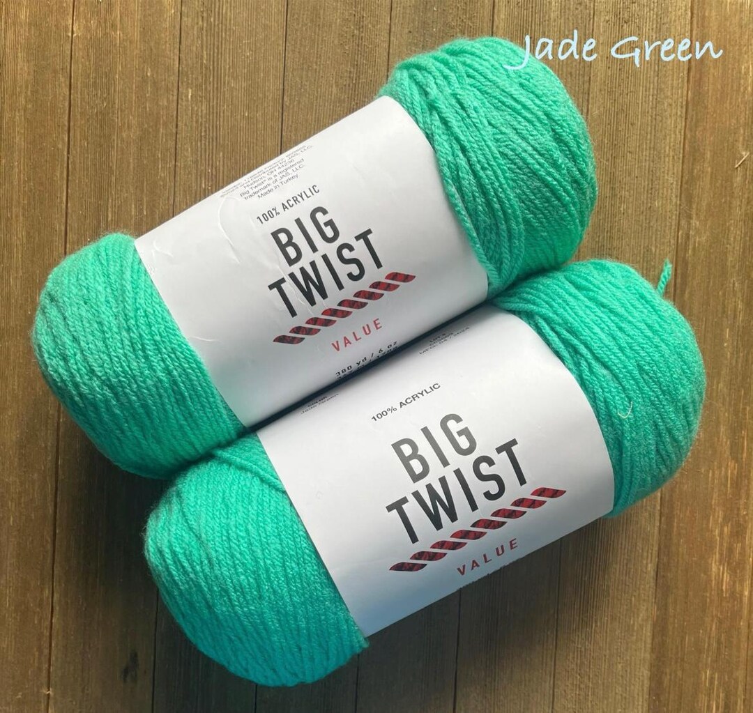 Big Twist Value Worsted Weight Acrylic Yarn, Jade Green, 6 Oz, Ready to ...