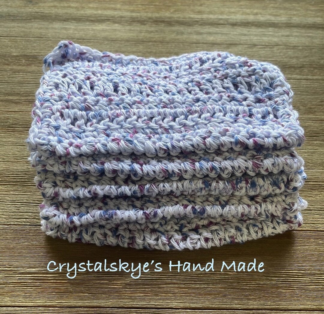 5 Dish Cloths Dish Rags Wash Rags 100% Cotton Blueberry Speckled 7 X 8 ...